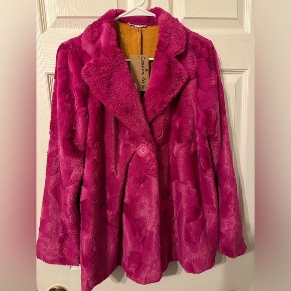 Jackets & Coats | New Hot Pink Faux Fur Coat Medium | Poshmark